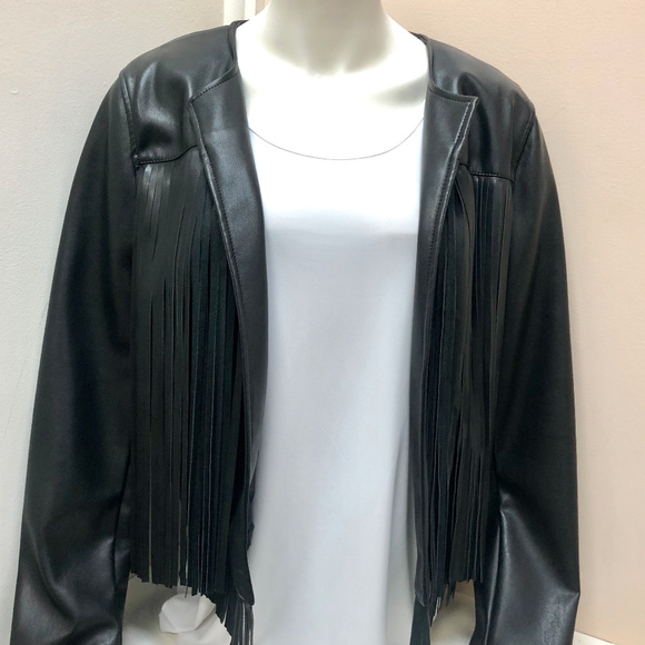Adore | Jackets & Coats | Fringe Faux Leather Jacket | Poshmark